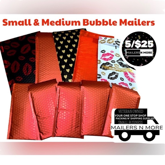 Mailers N More | Office | Bubble Mailers Small Medium Combo Set Red ...